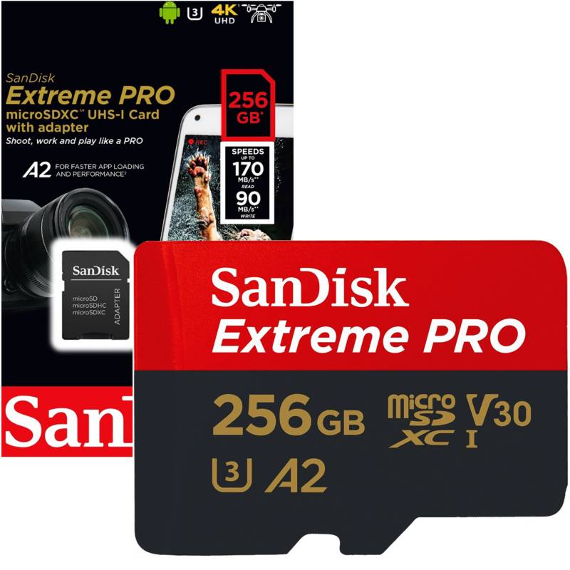 MEMORIA MICRO SD 256gb CLASE 10 SANDISK EXTREME PRO 4K - Tecnostore